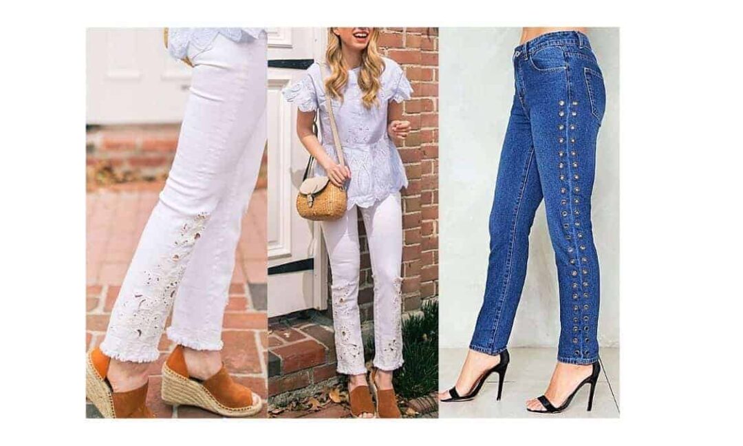 26 real-life eyelet pants outfits + oddly specific tips! ️👇🏻