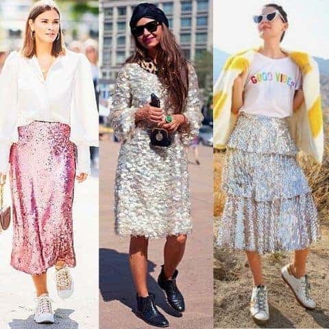 28 combos! How to wear a sequin dress casually?