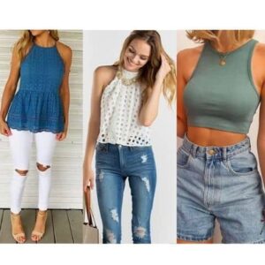 18 halter top outfit ideas: How to style a halter top in a chic way?