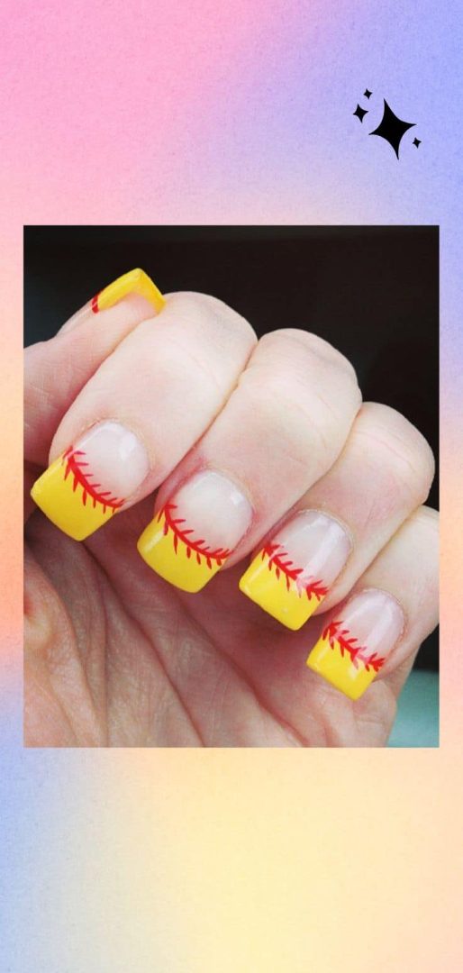 👇🏼15 softball nail designs to get ready for the game!*Simple to elaborate!*