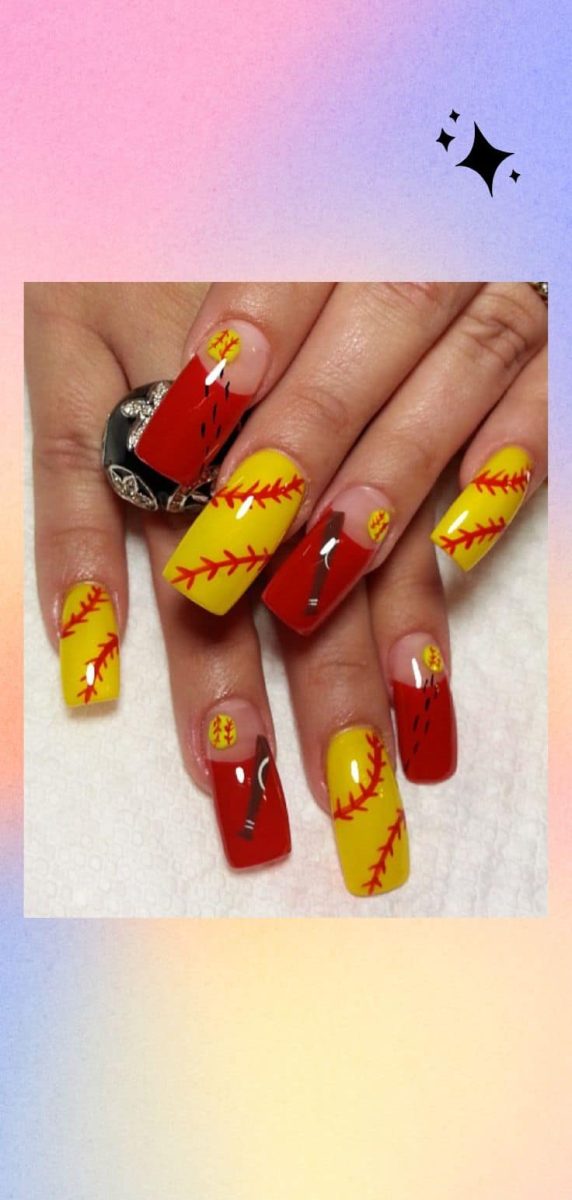 👇🏼15 softball nail designs to get ready for the game!*Simple to elaborate!*