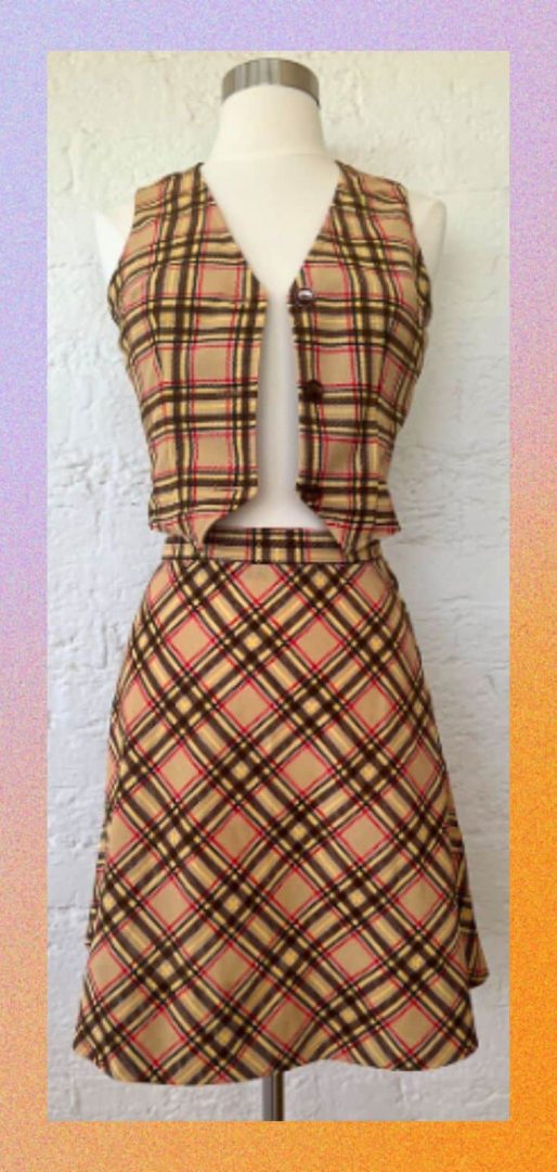 *15 vintage elements!*90s plaid skirt & dress outfits ️👇🏼