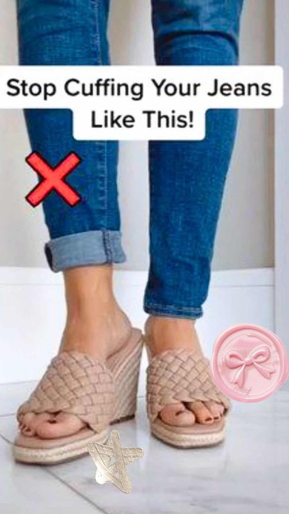 How to roll up long jeans? 5 classy hacks! (Not what you think)🙂‍↔️👇